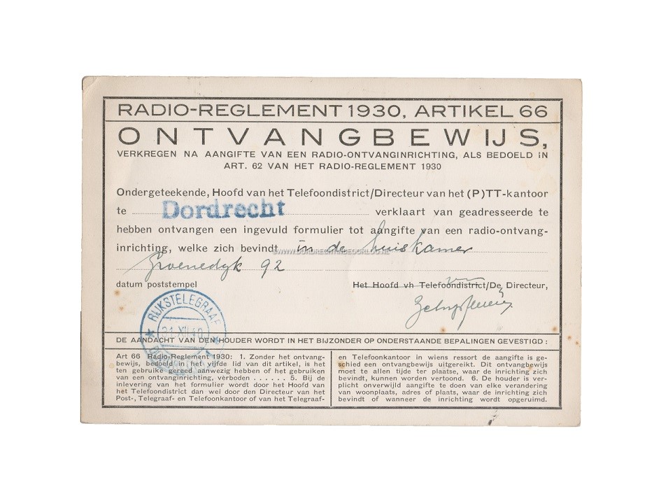 Overige documenten met betrekking tot Dordrecht tijdens de Tweede Wereldoorlog